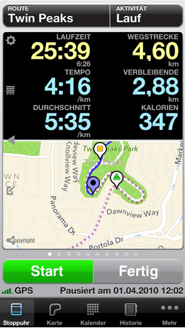 Die Runmeter GPS Lauf App im Test Erfahrungsbericht